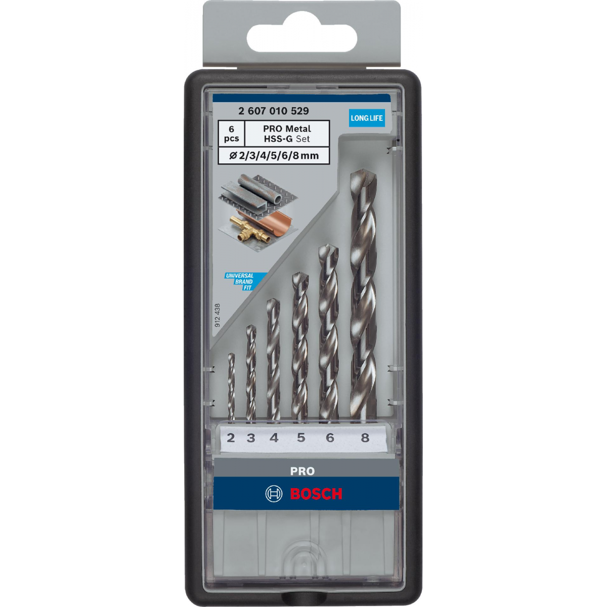 Kit Brocas para metal PRO Metal HSS-G, 6 unid. refª 2607010529 BOSCH ...
