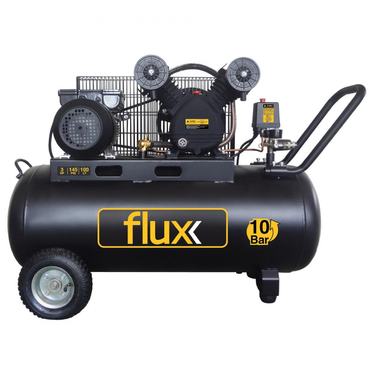 Compressor Ar 100Lts 3,0HP refª FCA100 FLUX - FCA100 - Ferramentaspro