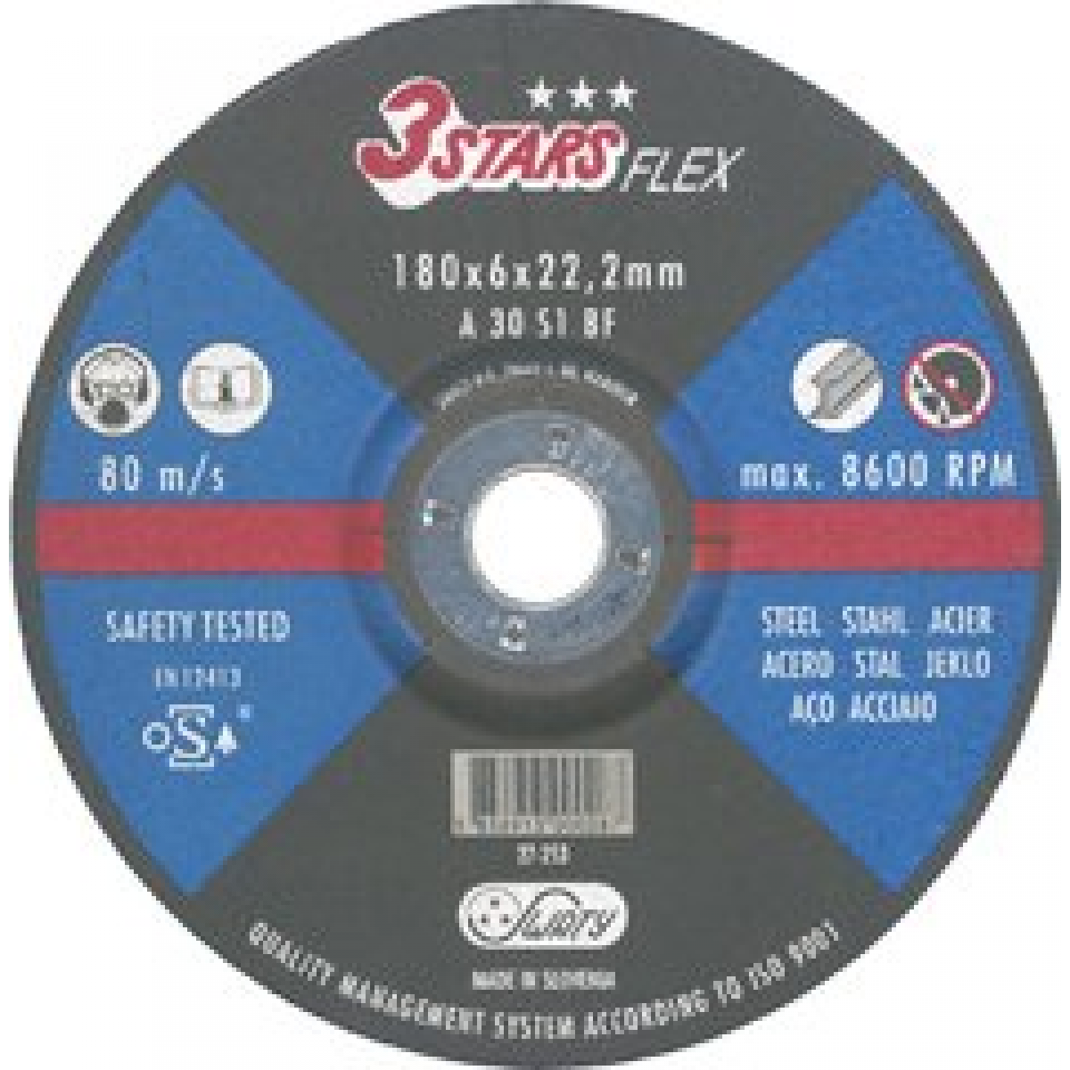 Disco abrasivo rebarbar ferro Swaty 3Stars 115x6,0x22,2mm refª 089.0009 ...