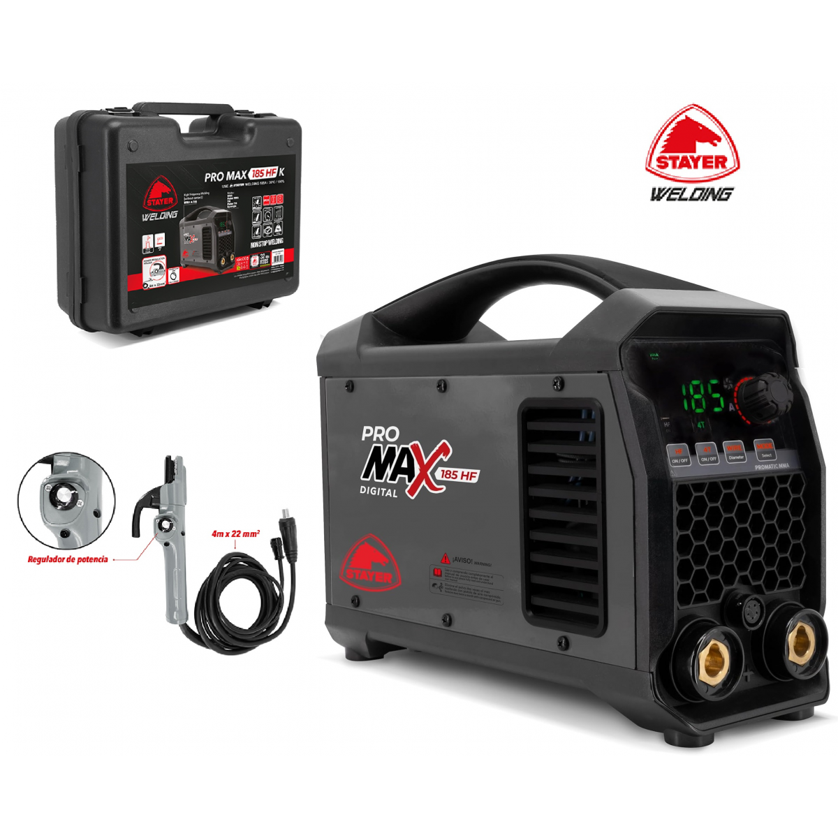 Inverter MMA Pro Max 185 HF K refª 1.3538 STAYER - 0001.003538 ...