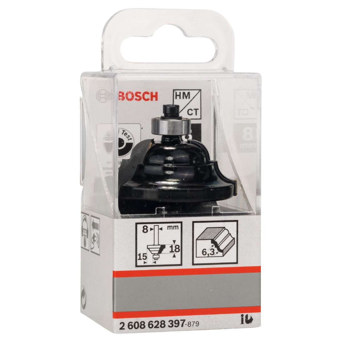 Fresa Bit Cove and Bead, R 6.3, Shank 8 mm refª 2608628397 BOSCH ...
