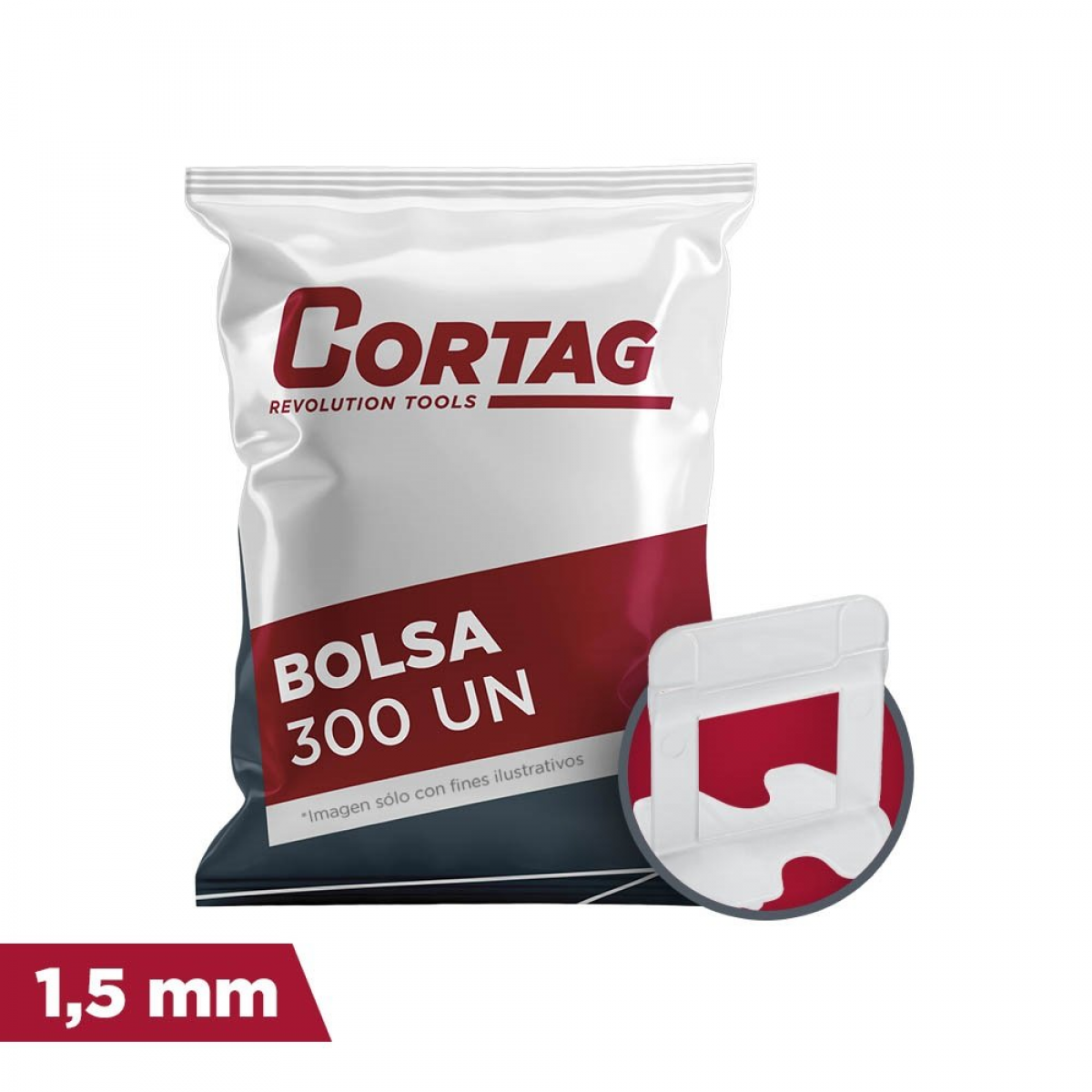 Nivelador Smart 1,5 mm bolsa 300pç refª 62121 Cortag - C62121 ...