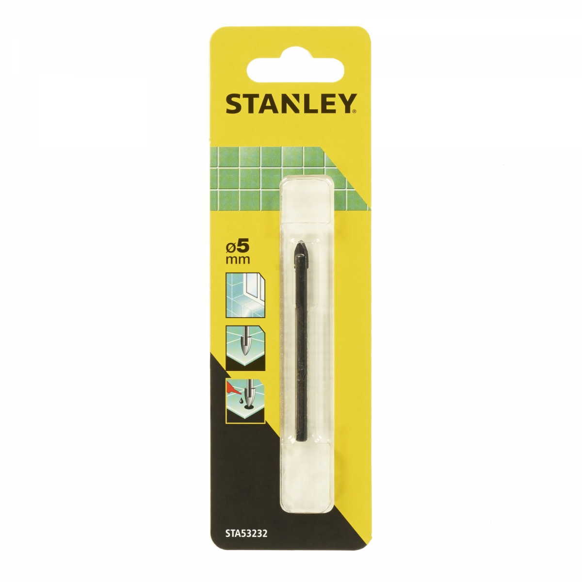 Broca para vidro e cerâmica ø 5x70 mm refª STA53232-QZ STANLEY ...