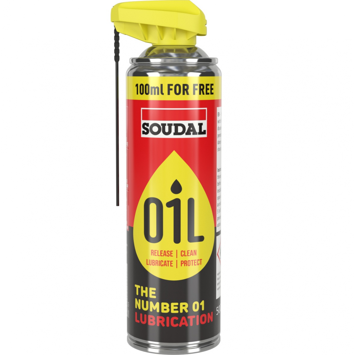 Spray lubrificante 500ml 01L 2 em1 Soudal [166605] - 166605 ...