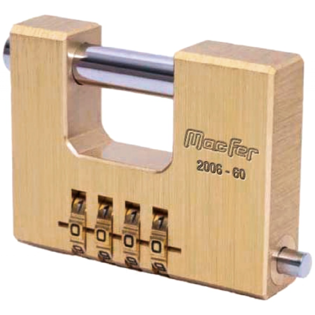 Cadeado rect. Latão c/segrado 60mm MacFer 2006-60-BL [150.0038] - 150. ...
