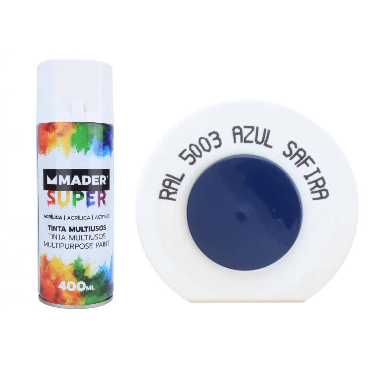 Tinta Spray, Acrílico, Ref. 5003, Azul Safira ref. 79754 MADER - 79754 ...