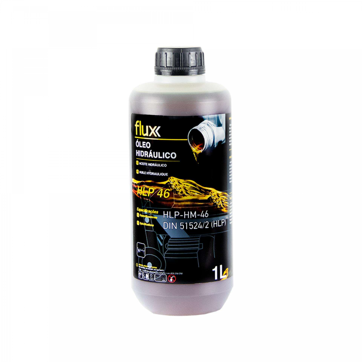Oleo Hidraulico HLP 46 1lt refª FOHHLP461 FLUX - FOHHLP461 - Ferramentaspro