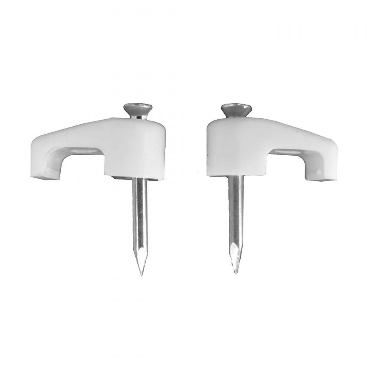 Grampos brancos para cabo plano 2x0,5mm n°3 (caixa 100 unid.) refª ...
