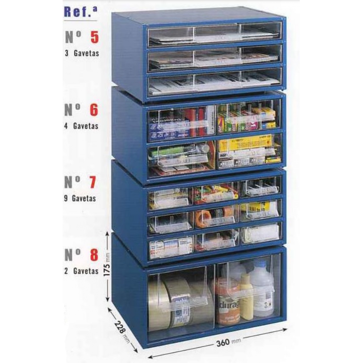 ESTANTE METAL 4 GAVETAS SUC Nº6 - 5750010 | Ferramentaspro