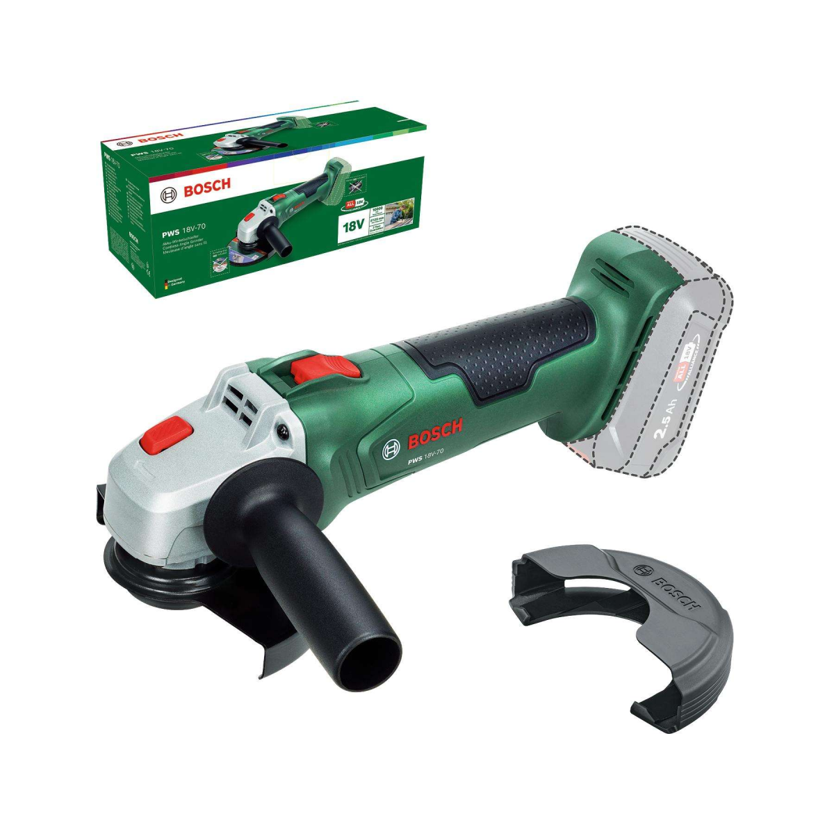 Mini-rebarbadora a bateriaPWS 18V-70 (125) refª 06033E6001 BOSCH ...