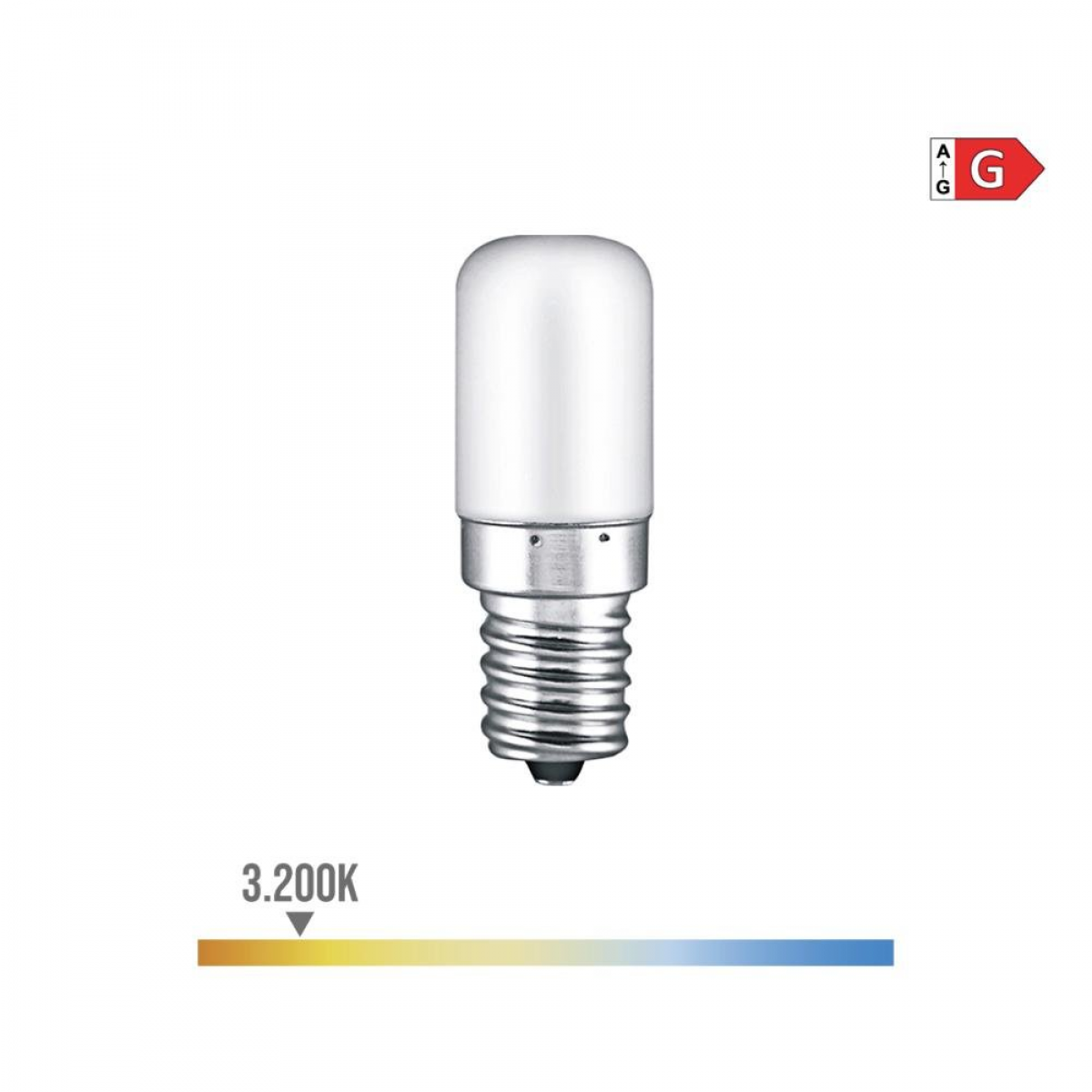 Lâmpada tubular led e14 1,8w 130lm 3200k luz quente ø1,8x4,8cm refª ...